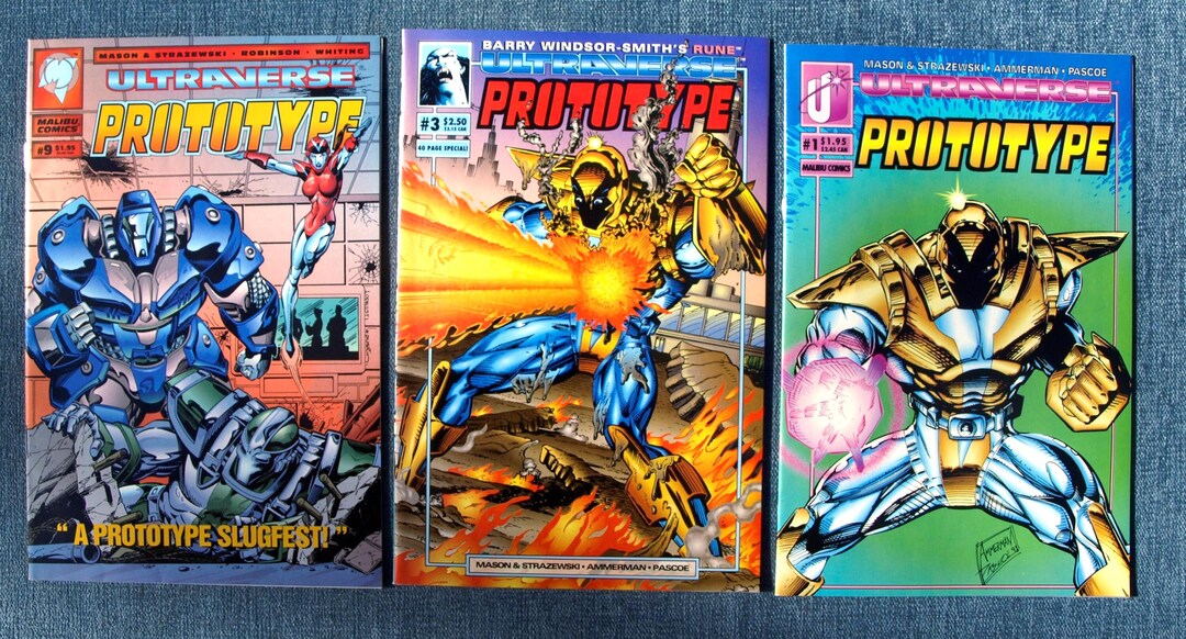 Ultraverse Prototype Vol. 1 No. 1 August & Vol. 1 No. 3 October 1993 ...