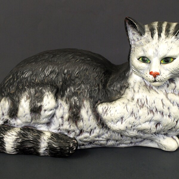 Vintage Black Cat Figurine - Etsy