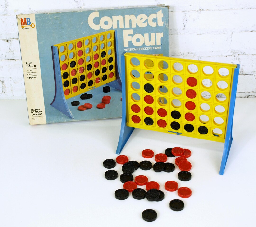 Vintage Milton Bradley Connect Four Vertical Checkers Game - Circa 1979 ...