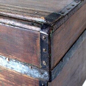 Antique Small Wooden Travel Trunk, Circa 1800's - 18" W X 11" H X 10.75 ...