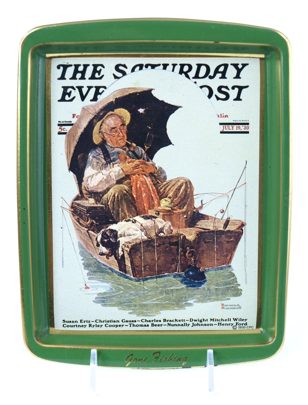 Vintage NORMAN ROCKWELL Collector's Series Tip Tray - Saturday Evening ...