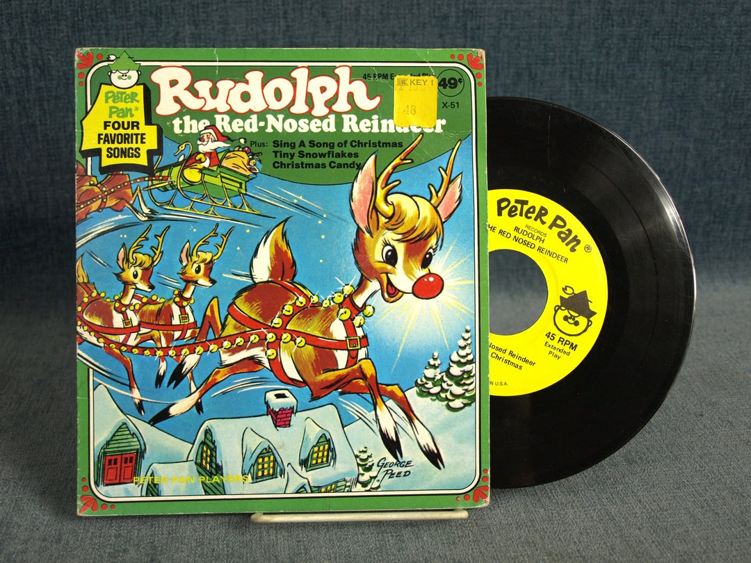 Rudolph the Red Nosed Reindeer Peter Pan 45 Rpm Vinyl Record Christmas ...