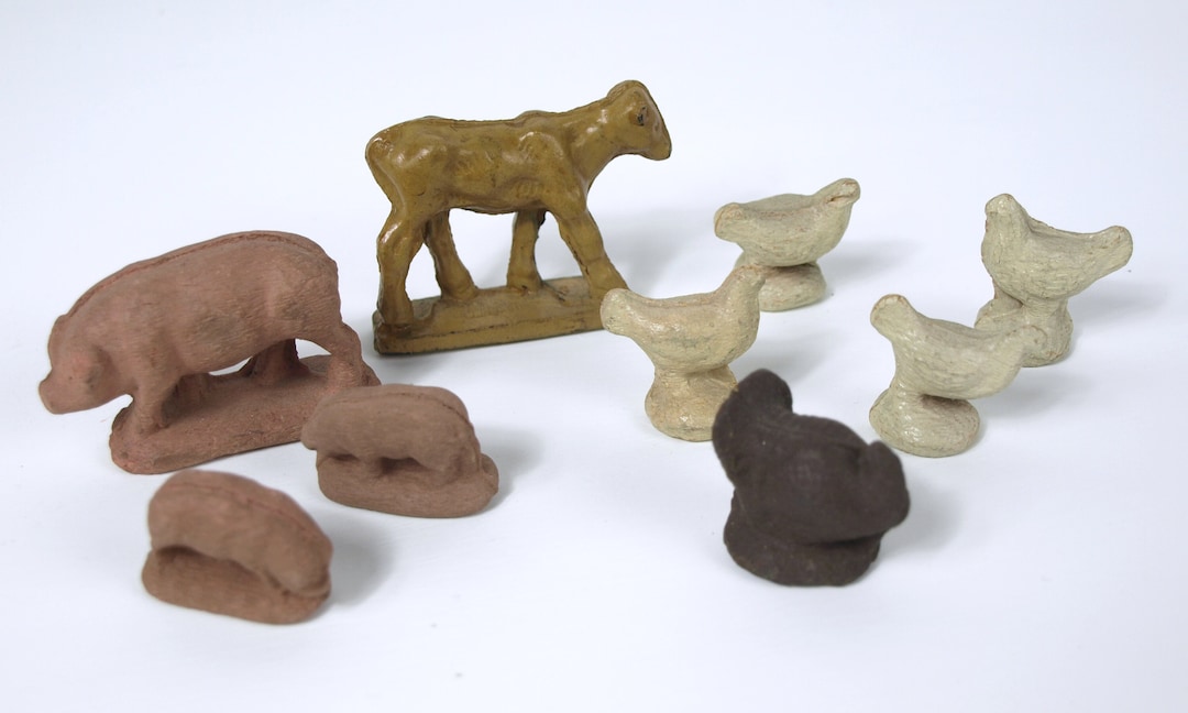 Vintage Farm Animals - Auburn Rubber Company, Circa 1950's - Hens, Pigs ...