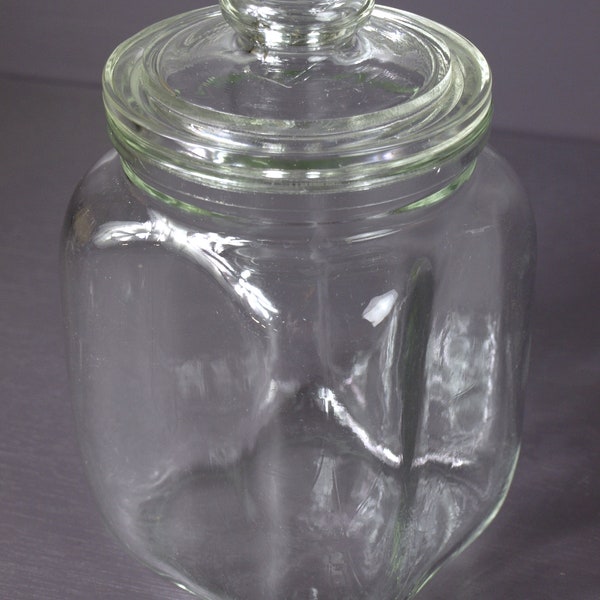 Square Glass Candy Jar - Etsy