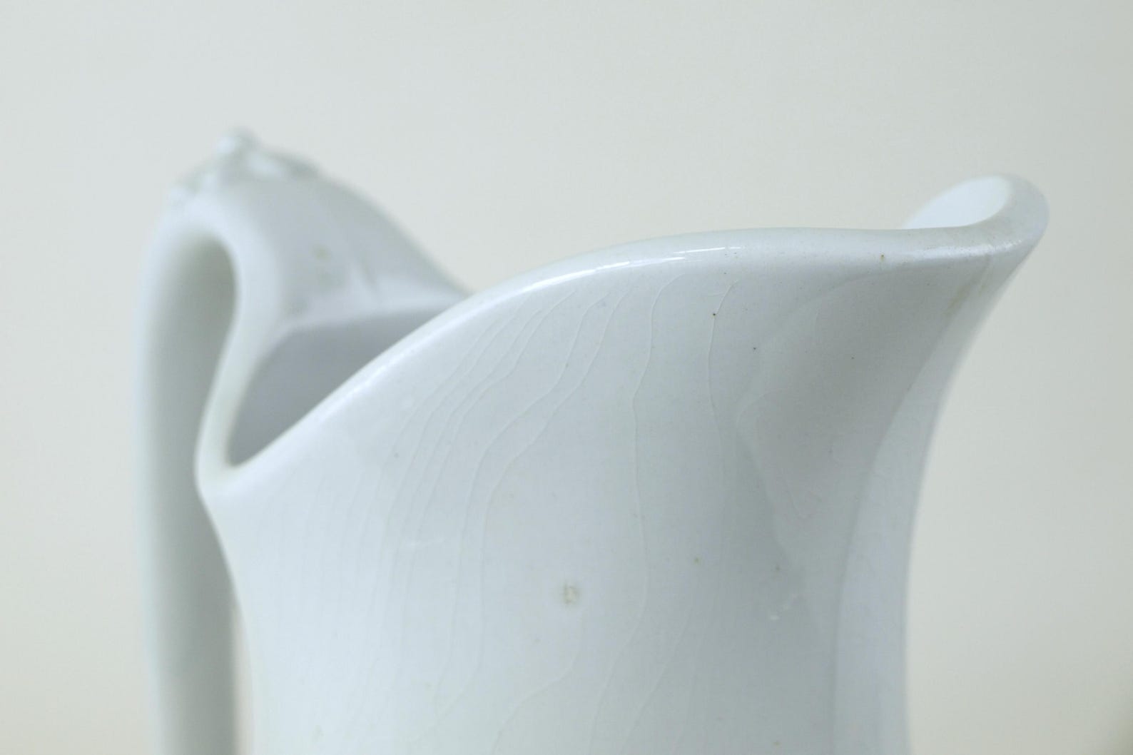 Large Antique White Stone China Pitcher by J.W. Pankhurst & Co. (1850 ...