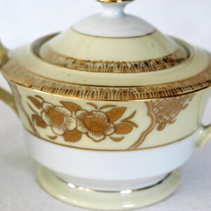 Chikaramachi Hand Painted Porcelain Lidded Sugar Bowl and Creamer With ...