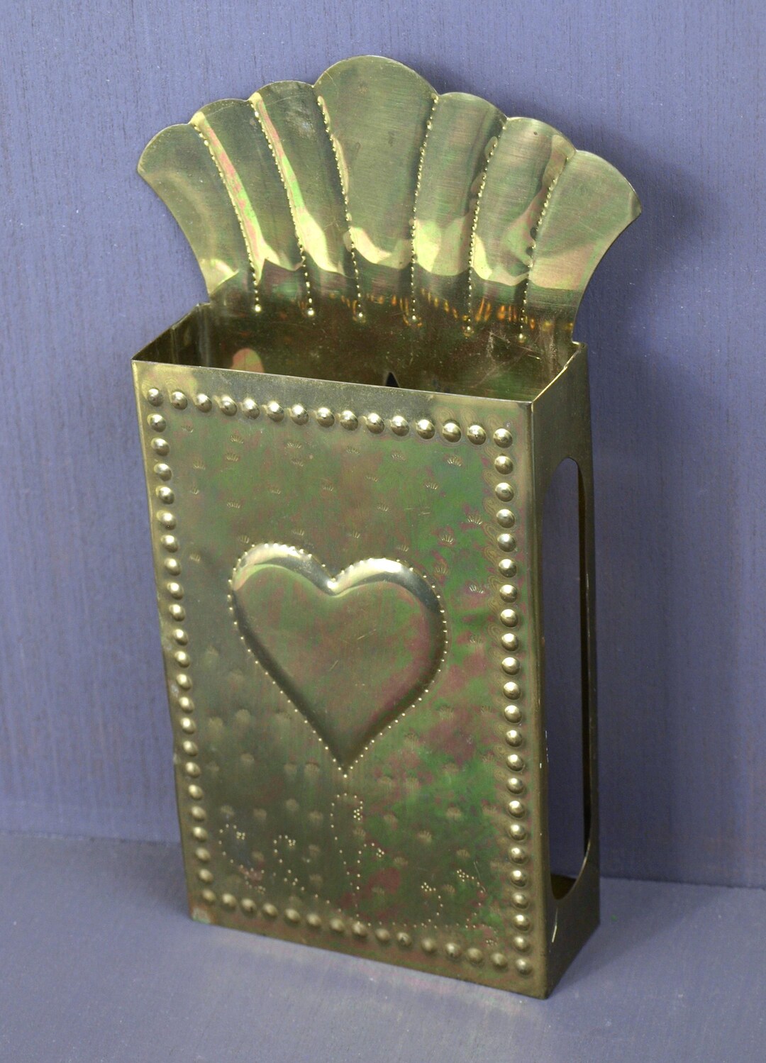 Vintage Swedish Wall Mounted Match Stick Box Safe Holder W Hand ...