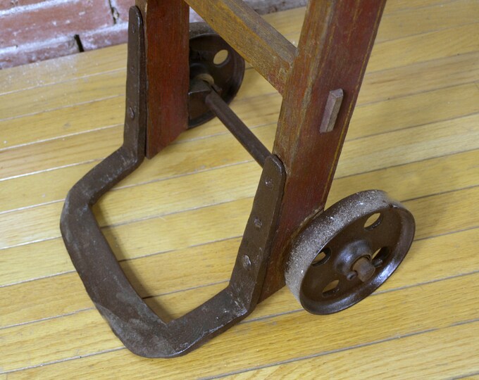 Vintage Sack Barrow Trolley Aka Hand Truck or Bag Cart - Wood & Cast ...