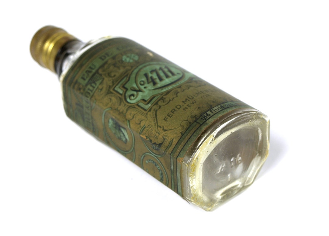 Vintage Perfume Bottle - No 4711 Blue & Gold Eau De Cologne, 1.86 Fl ...