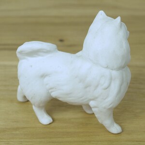 Vintage Ceramic Bisque White Dog Statue Samoyed / American Eskimo ...