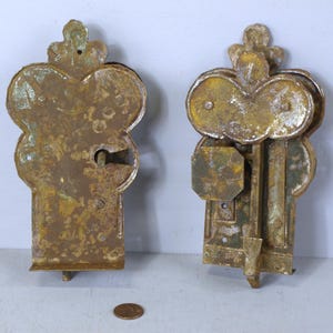 Early Antique Set of (2) Wrought Iron Clover / Heart Locks 17th Century ...
