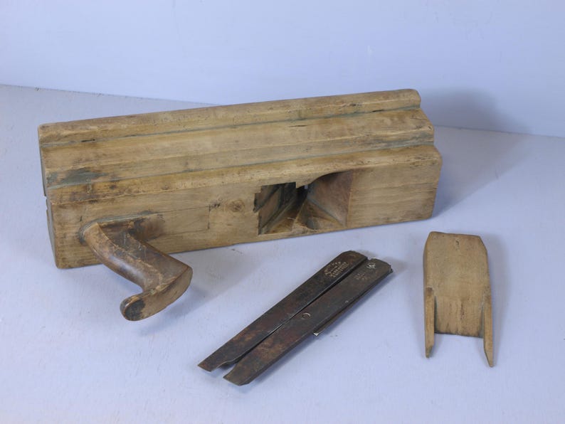 Antique Block Wood Plane With W. Butcher Warranted Cast Steel ...