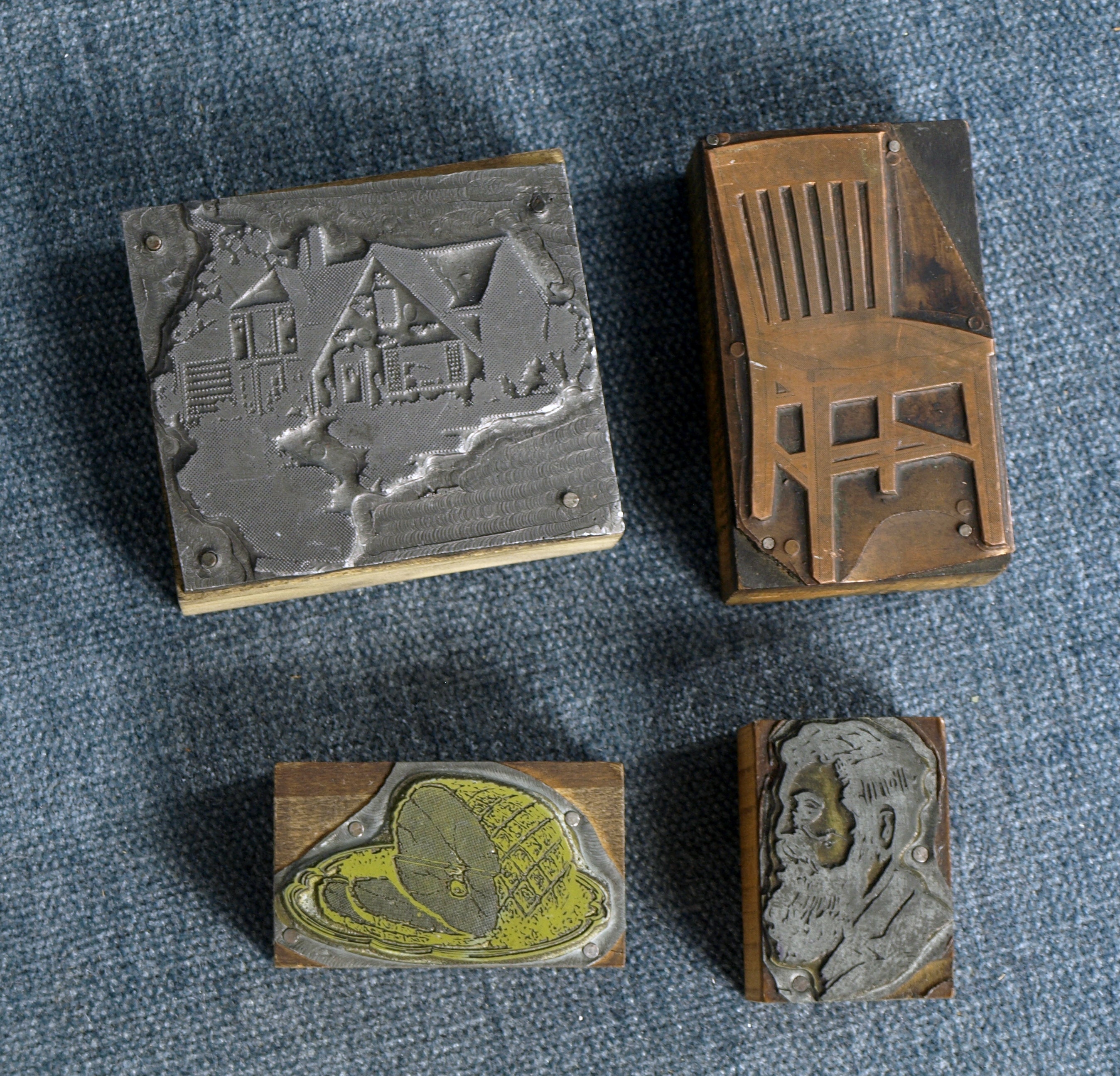 Old Newspaper Printing Plates