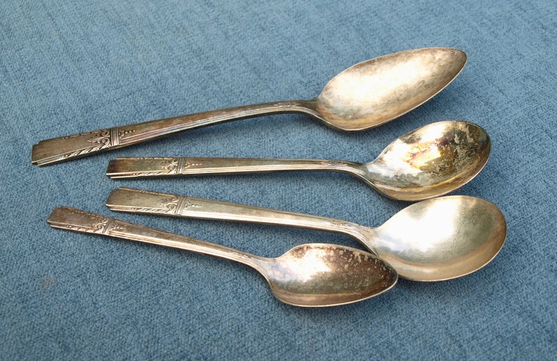 Vintage Wm. A. Rogers AA Heavy / Oneida Ltd Lady Drake Silver Plate Teaspoon, Serving Spoon and ...