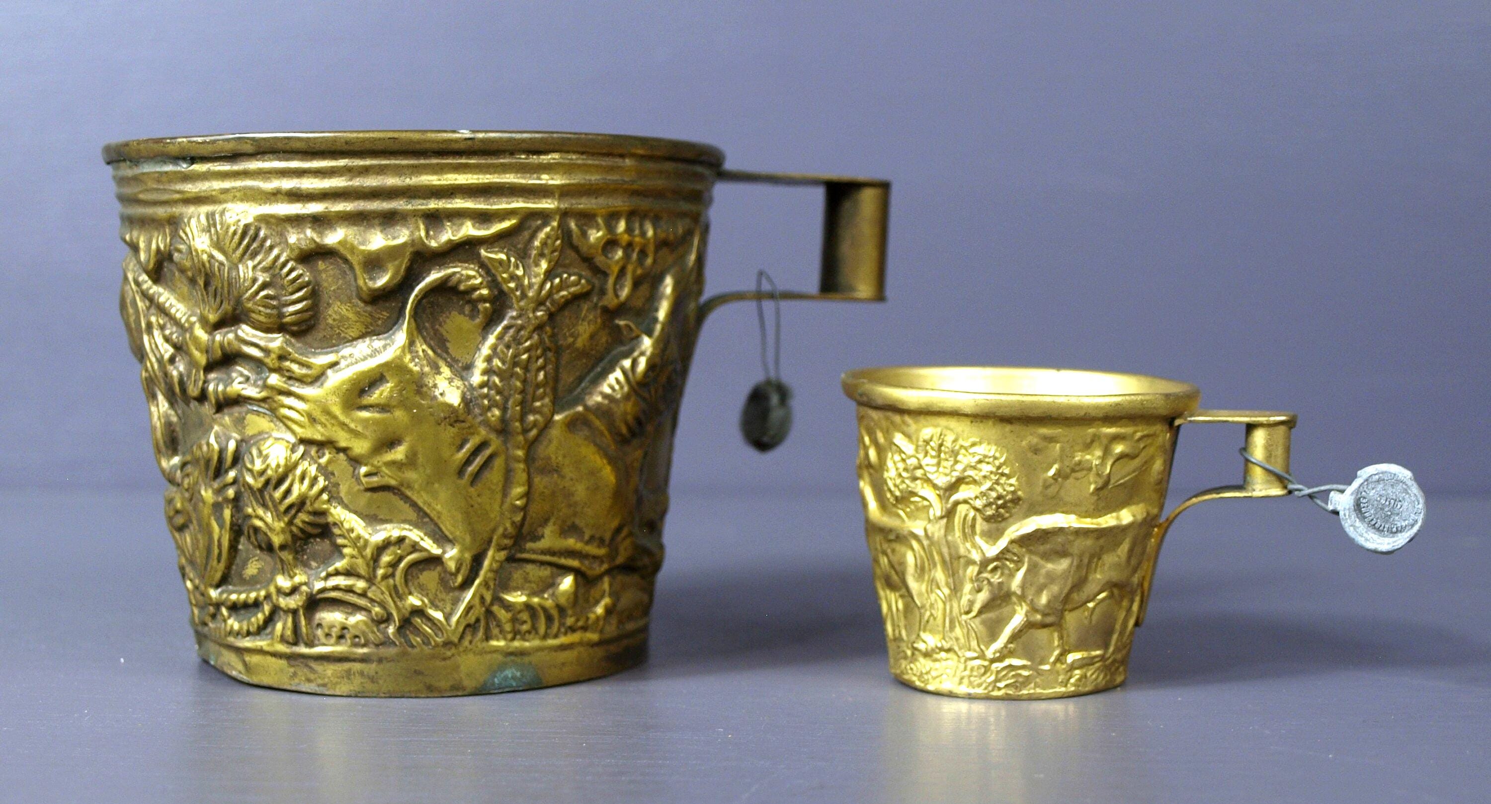 Vintage Minoan / Mycenaean Museum Cup Replicas, Ancient Greek Artifact ...