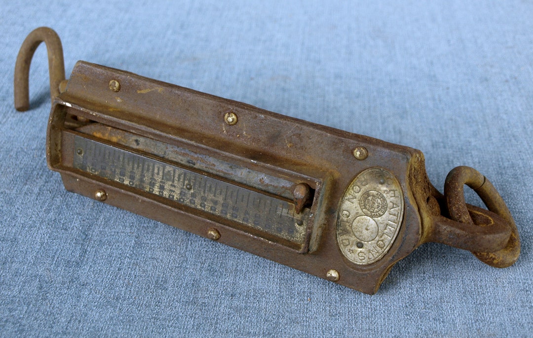 Antique Chatillon's Iron Clad Hanging Weight Scale Serial 34 H W/ 200 ...