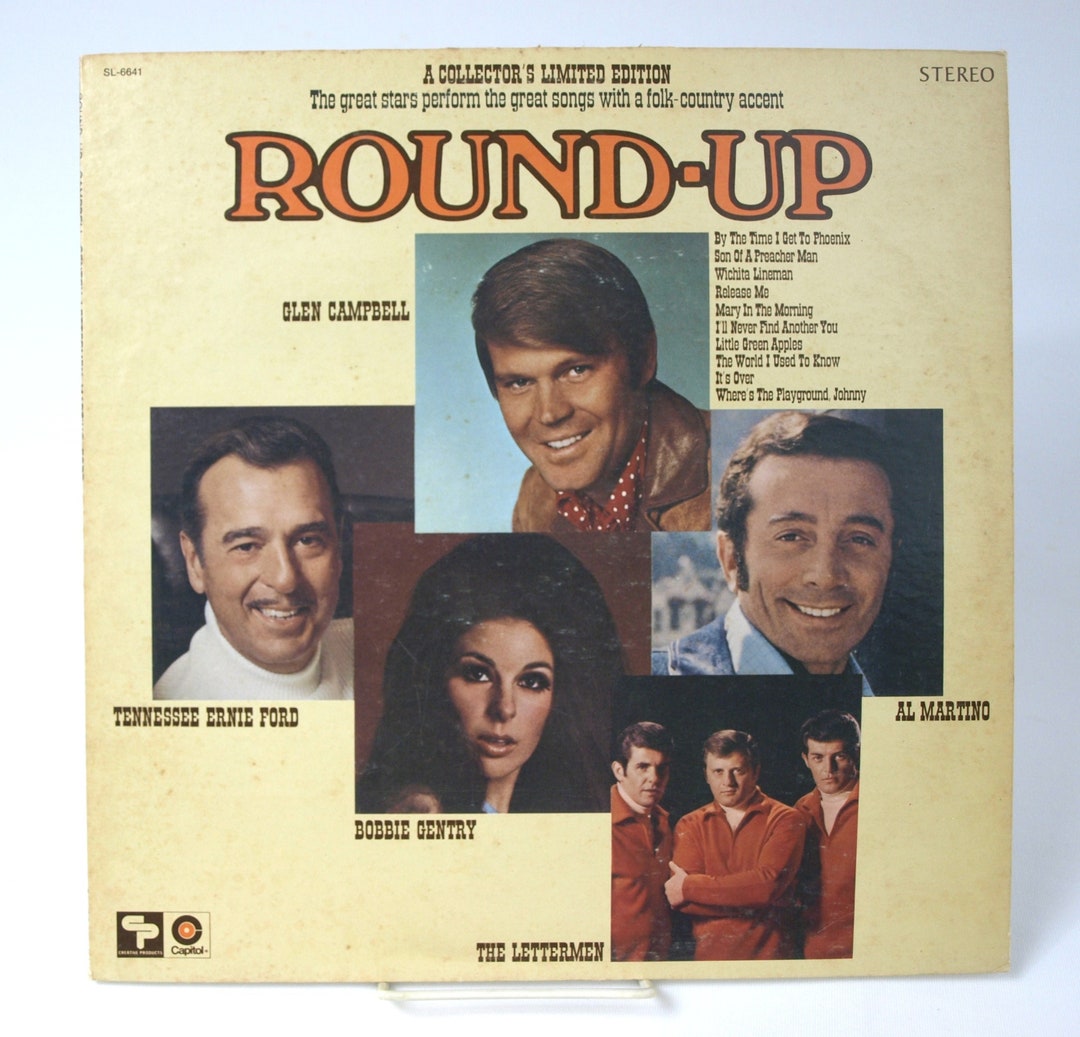 Vintage LP - "round-up" A Collector's Limited Edition W/ Glen Campbell ...