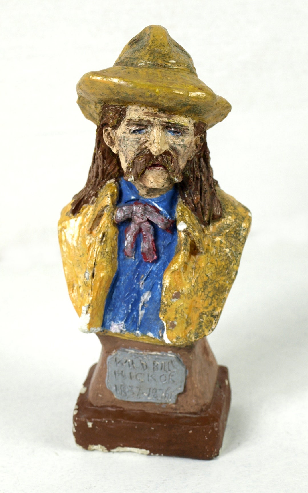 Vintage MONFORT Original Sculpture of Wild Bill Hickock 1837-1876, Bust ...