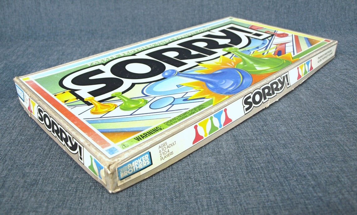 Vintage Sorry Slide Pursuit Board Game 00390 by Parker - Etsy