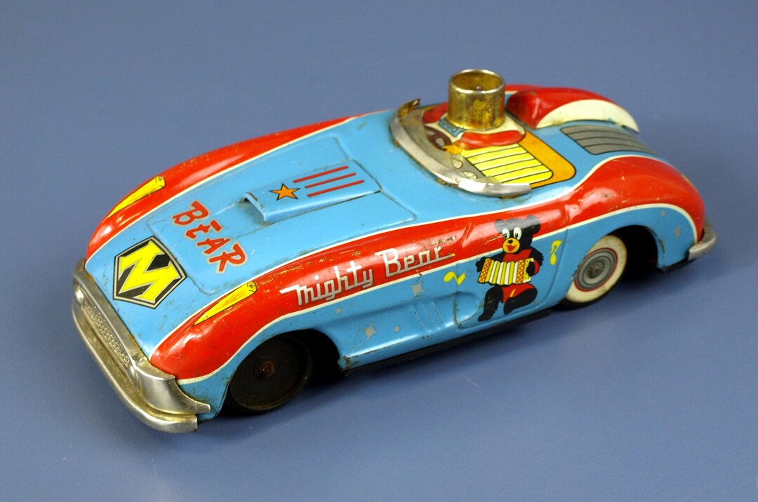 Vintage Mighty Bear Friction Car, Circa 1950's – Made by Cragstan, Made ...