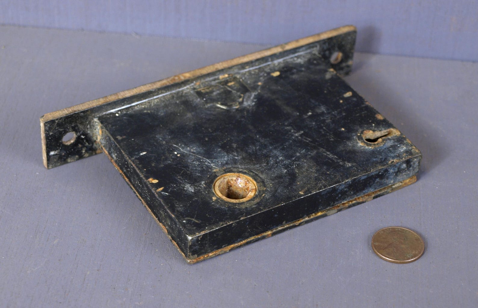 Antique Mortise Lock W/ Copper Forend (no Key), Circa 1900's - Good+ ...