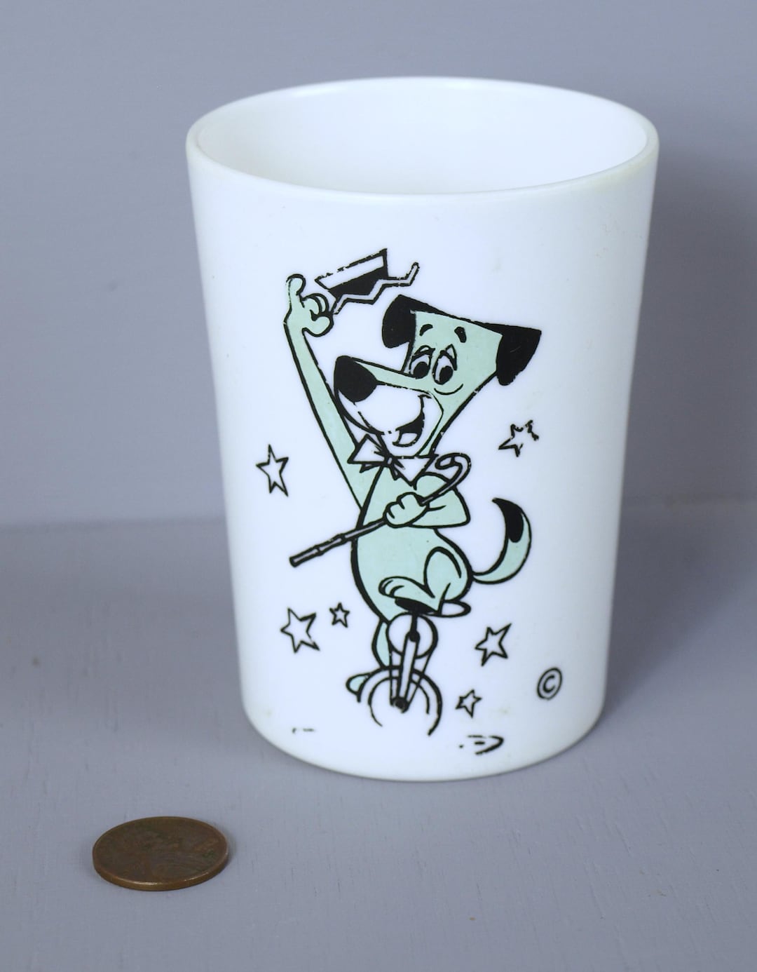 Vintage Huckleberry Hound Cartoon Melmac Dinnerware White Plastic ...