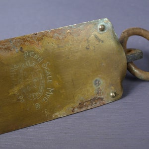 Penn Scale Mfg Co. Brass Hanging Scale, Serial V-10 - 80 Lb Capacity ...