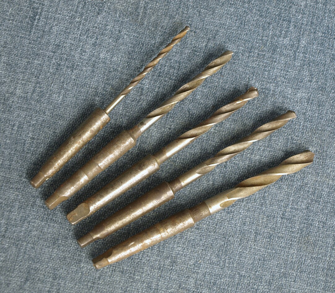 Vintage Morse Taper Shank Lathe Drill Bits by Hercules W & B High Speed ...
