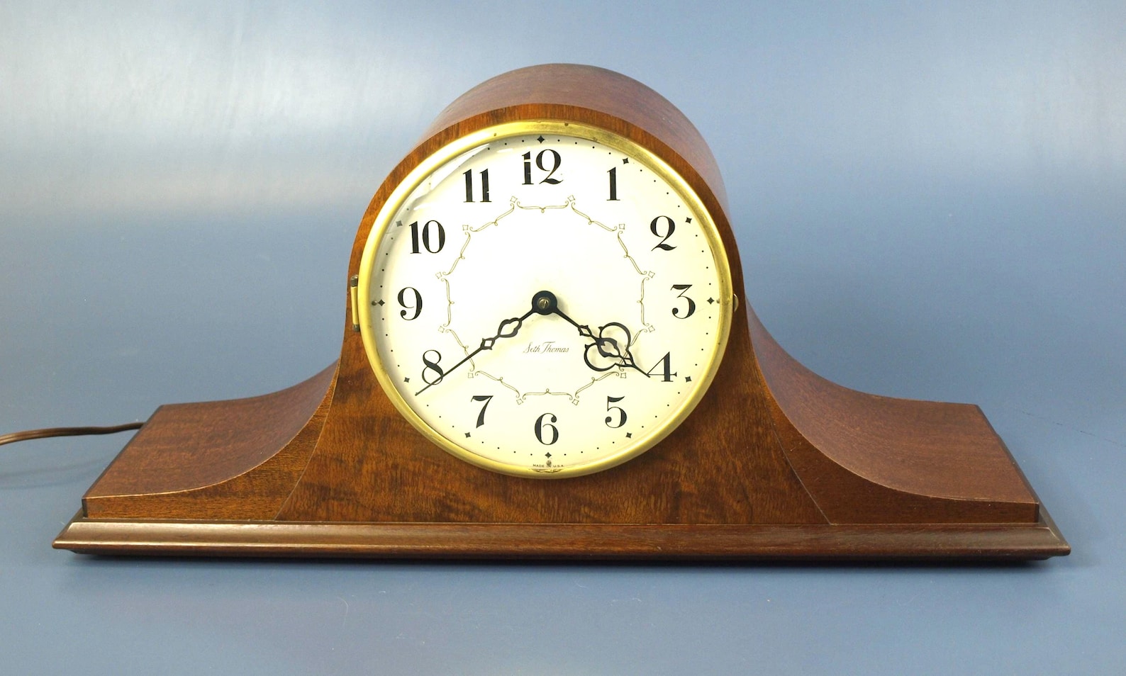 Vintage Seth Thomas Medbury 5E Tambour Electric Mantel Clock With ...