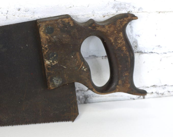 Antique / Vintage Crosscut Hand Saw 26" Blade Wooden Handle - Primitive ...