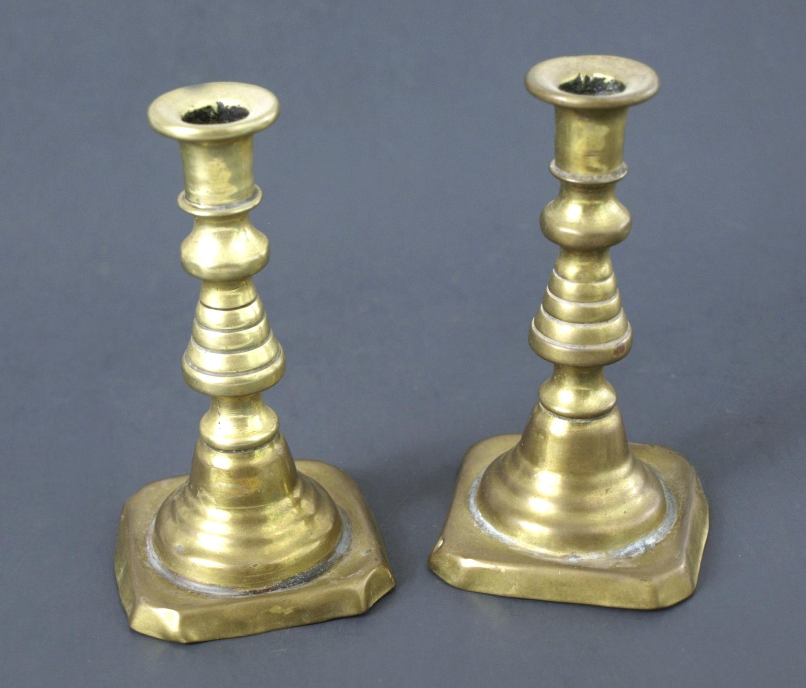 Antique Pair of Miniature Brass Candlesticks, Circa 1860 - 2 ...