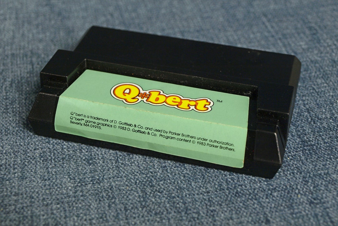 Vintage 1983 Parker Brothers Q*bert Cartridge Video Game for Texas ...