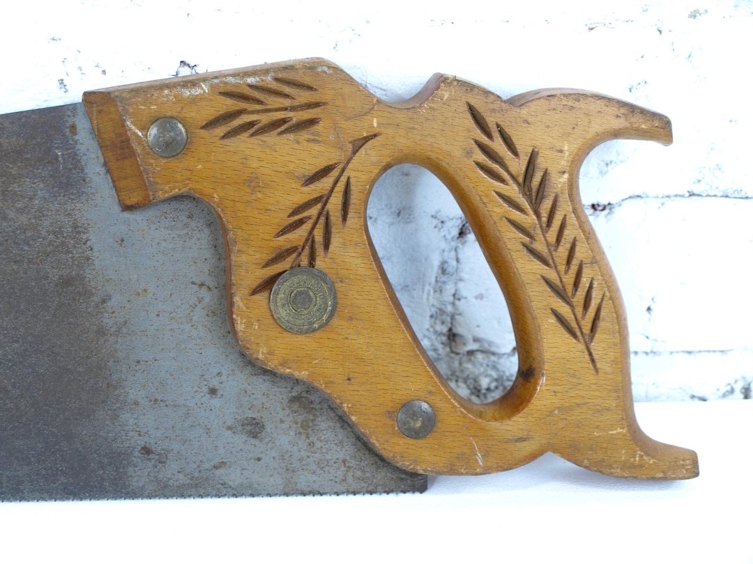 Vintage Keystone K6 Challenger Disston Hand Saw With Carved Wood Handle ...