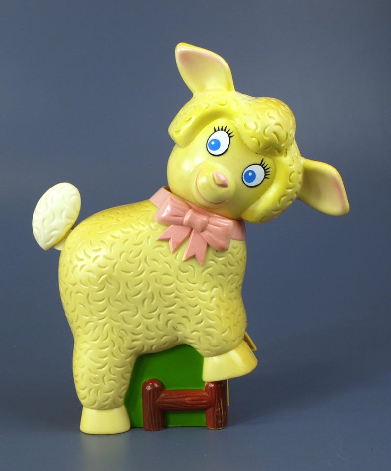 Vintage Wind up Musical Lamb, Plays Brahms' Lullaby (lullaby and ...
