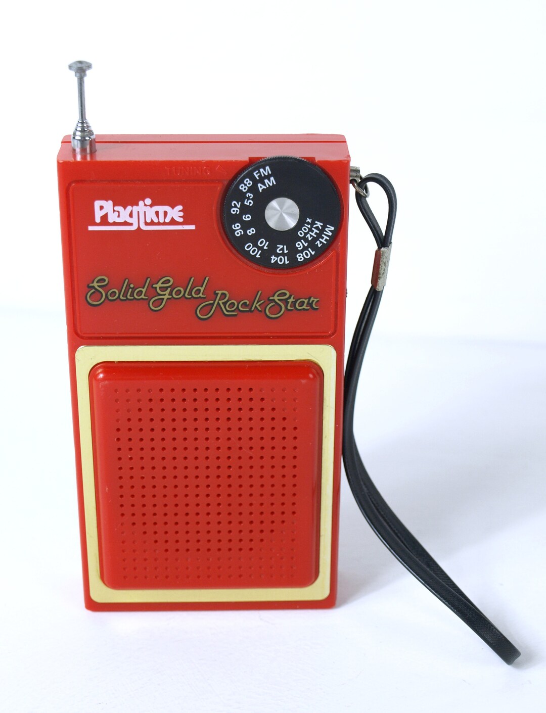 Vintage Playtime Solid Gold Rock Star Transistor Radio, Circa 1984 ...