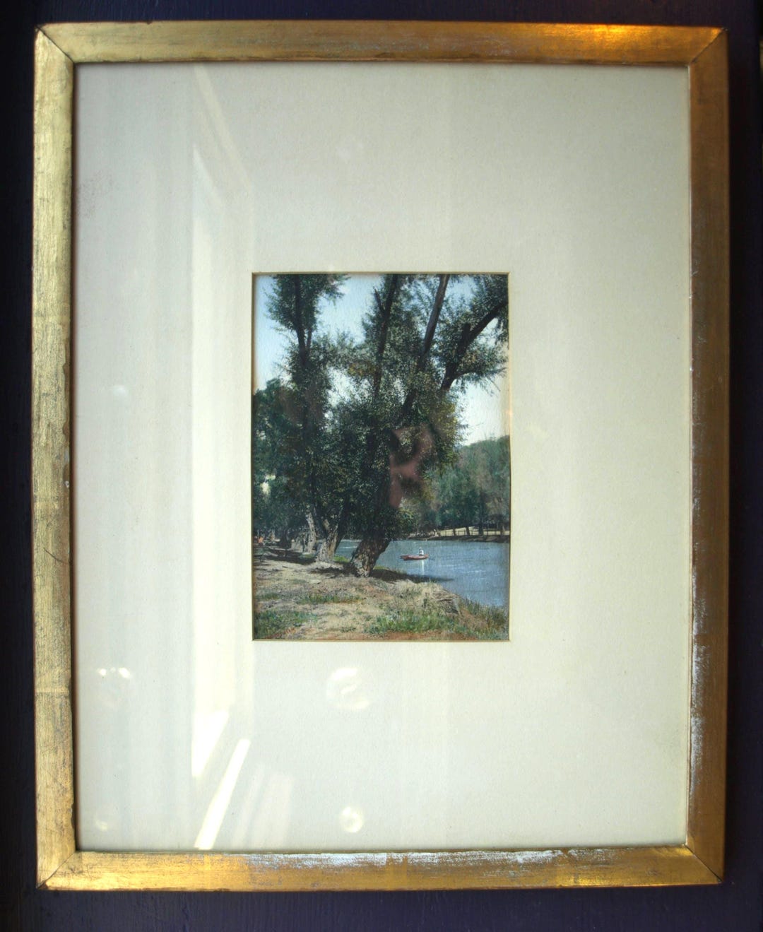 Vintage Detailed Colored Print Signed by Hendrickson in Gold Frame - Etsy