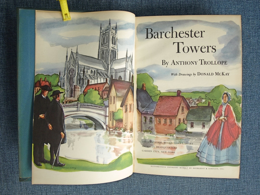 Barchester Towers by Anthony Trollope 1945 Leather Bound Novel / Book ...