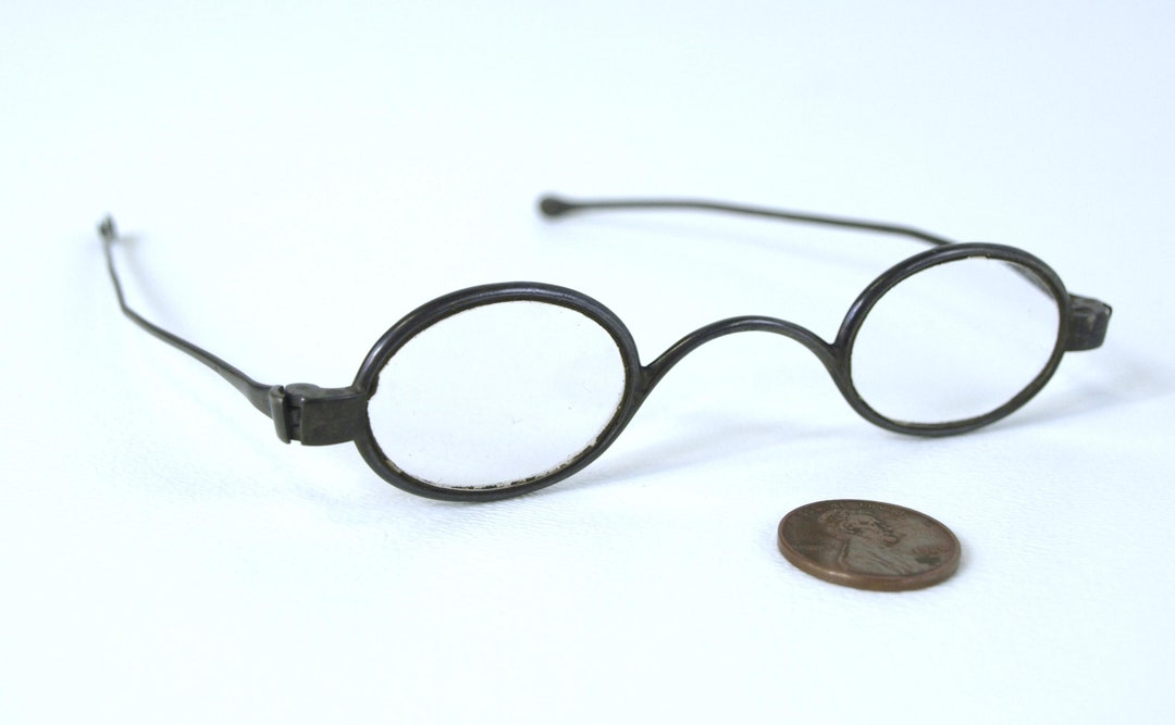 Antique Mcallister Coin Silver Reading Glasses Early American Straight ...