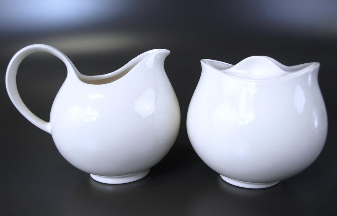 Crate & Barrel Royal Stafford by Eva Zeisel Creamer and Sugar Bowl ...