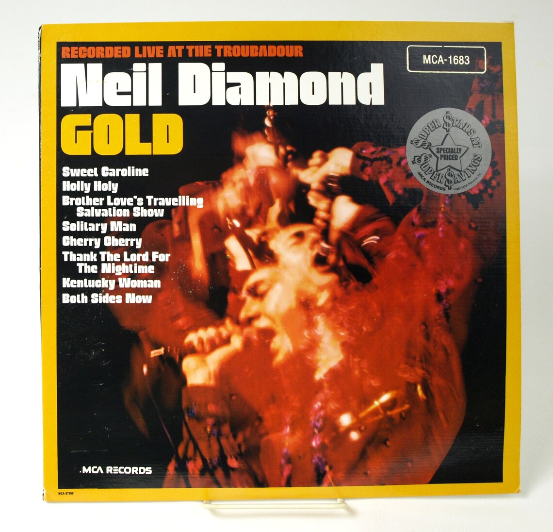 Vintage LP Neil Diamond gold Live at the - Etsy