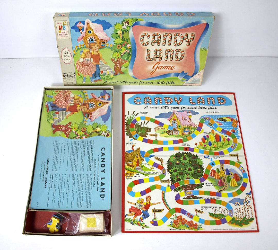 Vintage Candy Land Circa 1955 Made by Milton Bradley Company Good ...