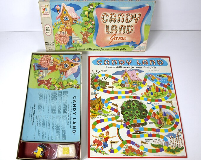 Vintage Candy Land - Circa 1955 - Made by Milton Bradley Company - Good ...
