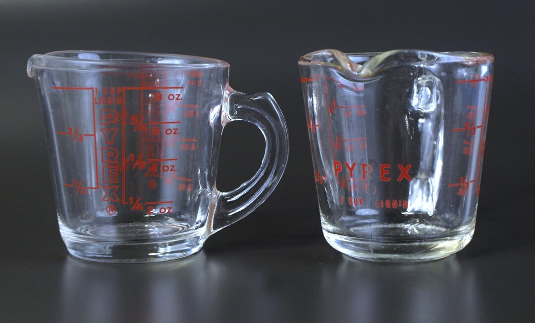 Vintage 1 Cup PYREX No. 508 Measuring Cups Lot of 2 - Early PYREX ...