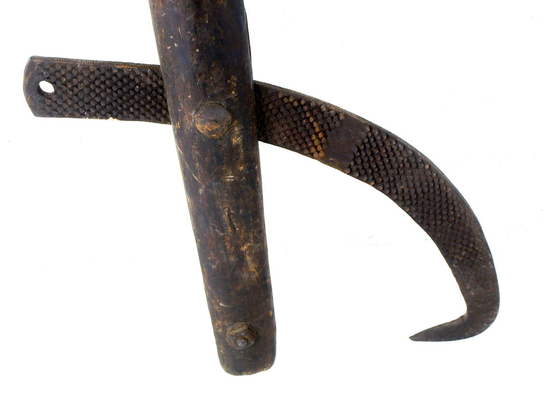 Antique Cant Hook Log Roller Hand Forged Raised Textured Cast Iron and ...