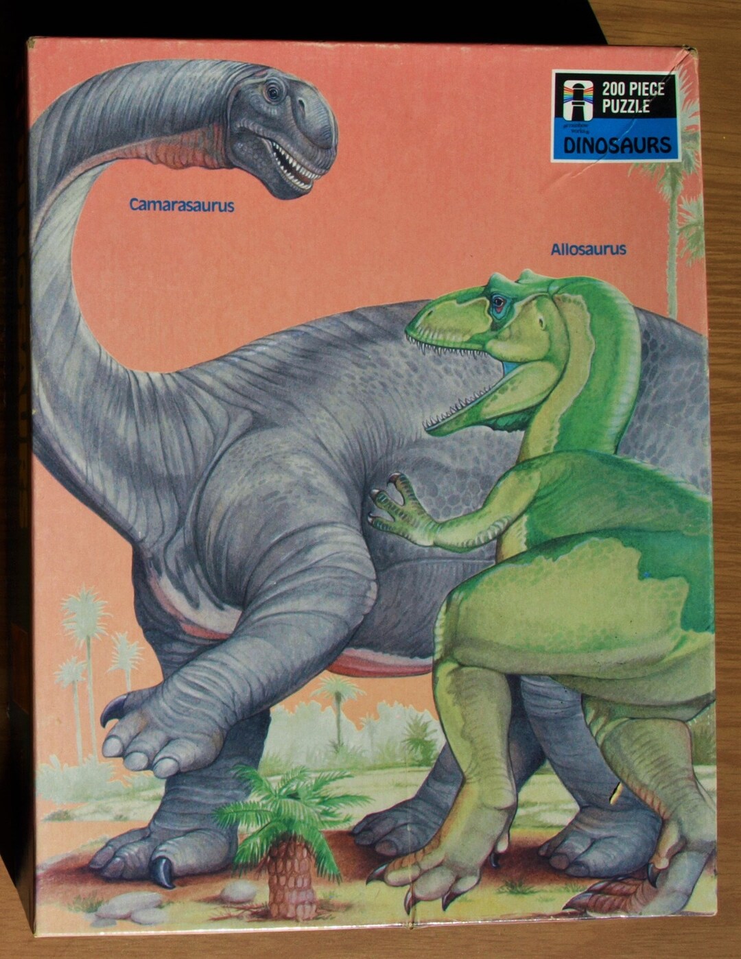 Vintage Dinosaur Puzzles W Camarasaurus and Allosaurus by Christopher ...