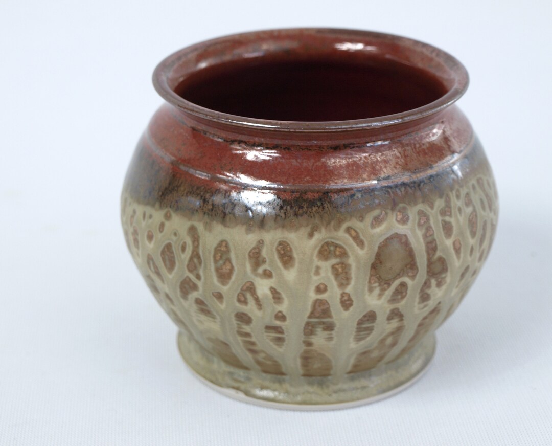 Bob Chaundy Ceramics Brown Mottled Drip Glaze Art Pottery Artist Signed ...