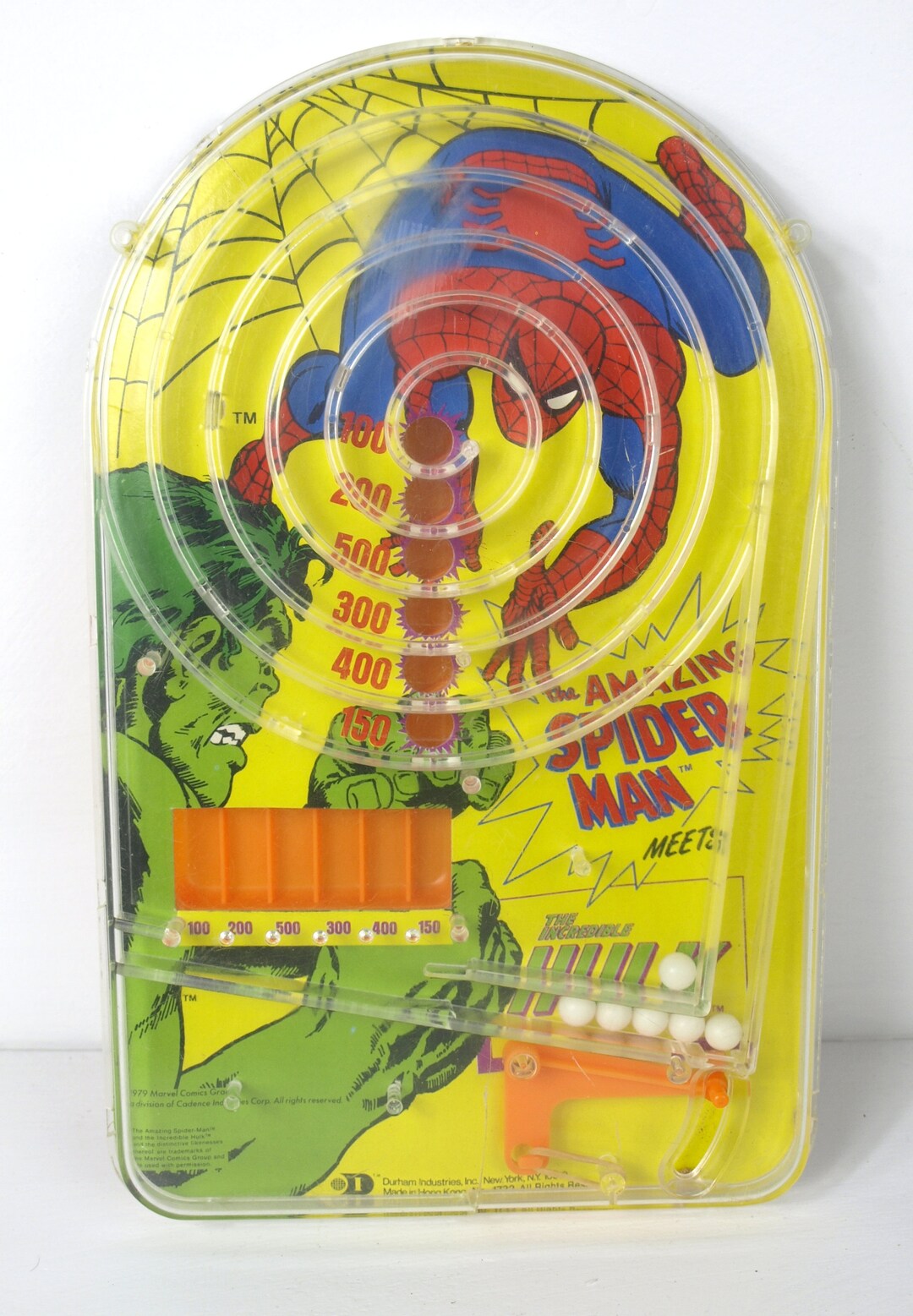 Vintage 1979 Marvel Comics Pinball Game Toy Featuring Spiderman & the ...