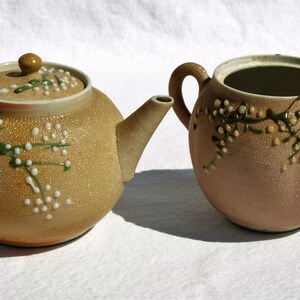 Meiji Period Japanese Moriage Sharkskin Pottery Personal Size Porcelain ...