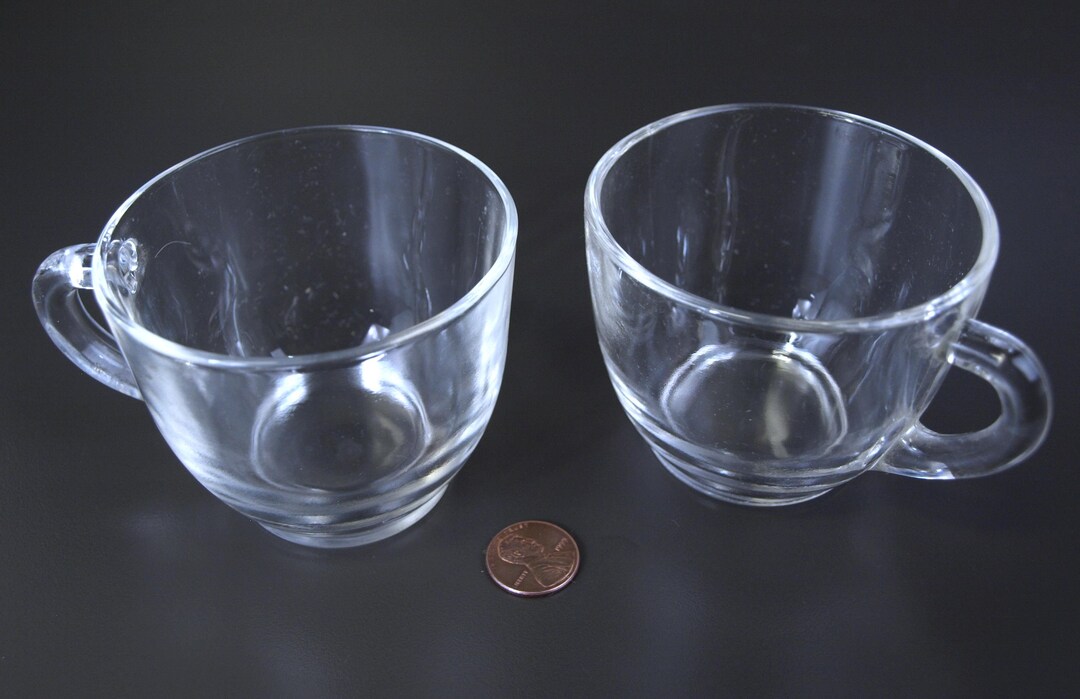 Vintage Federal Clear Glass Punch Cups / Coffee Espresso Mugs - Set of ...