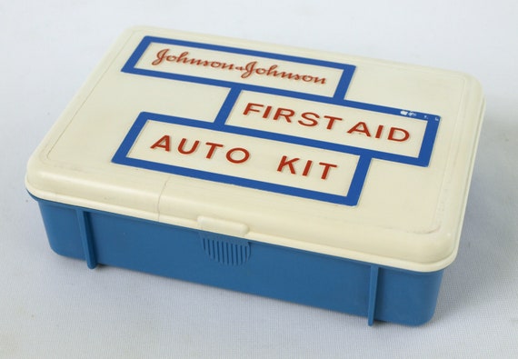 Vintage 1972 Johnson & Johnson First Aid Auto Kit in … - Gem